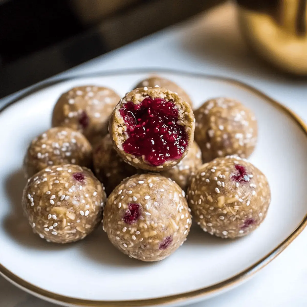 Easy Peanut Butter Jelly Protein Balls Guilt Free Snack Bliss
