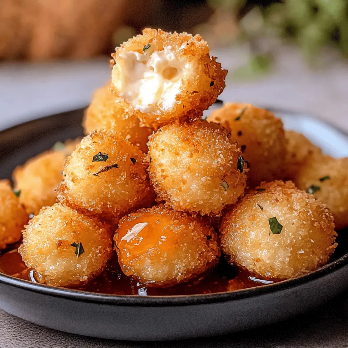 Irresistible Crispy Fried Goat Cheese Balls with Air Fryer Option