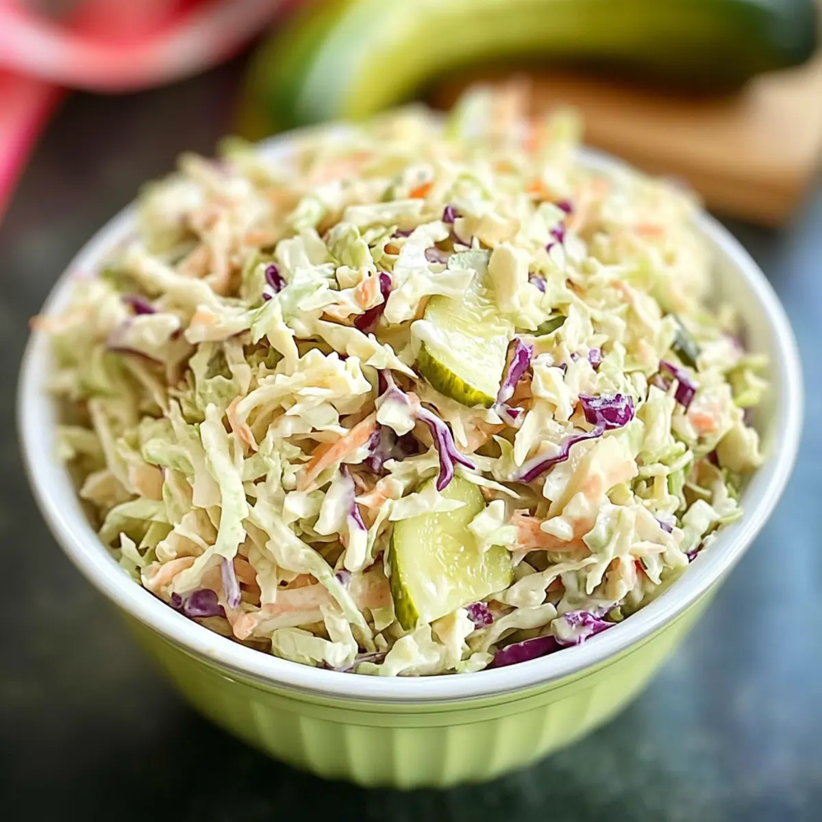 Easy Dill Pickle Coleslaw - A Delicious BBQ Side Dish
