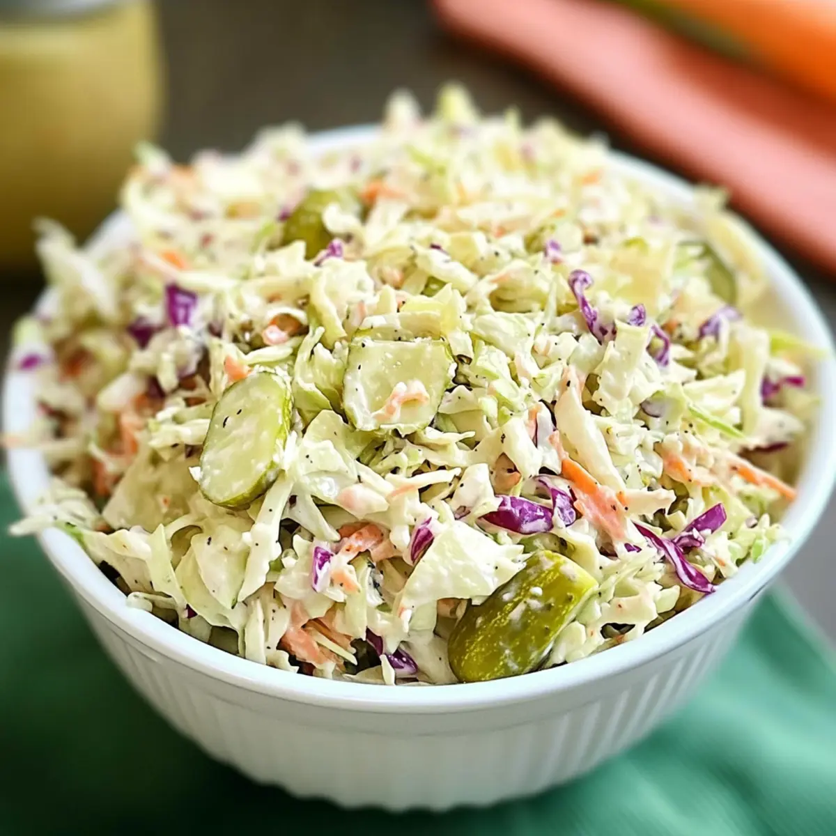Easy Dill Pickle Coleslaw - A Delicious BBQ Side Dish