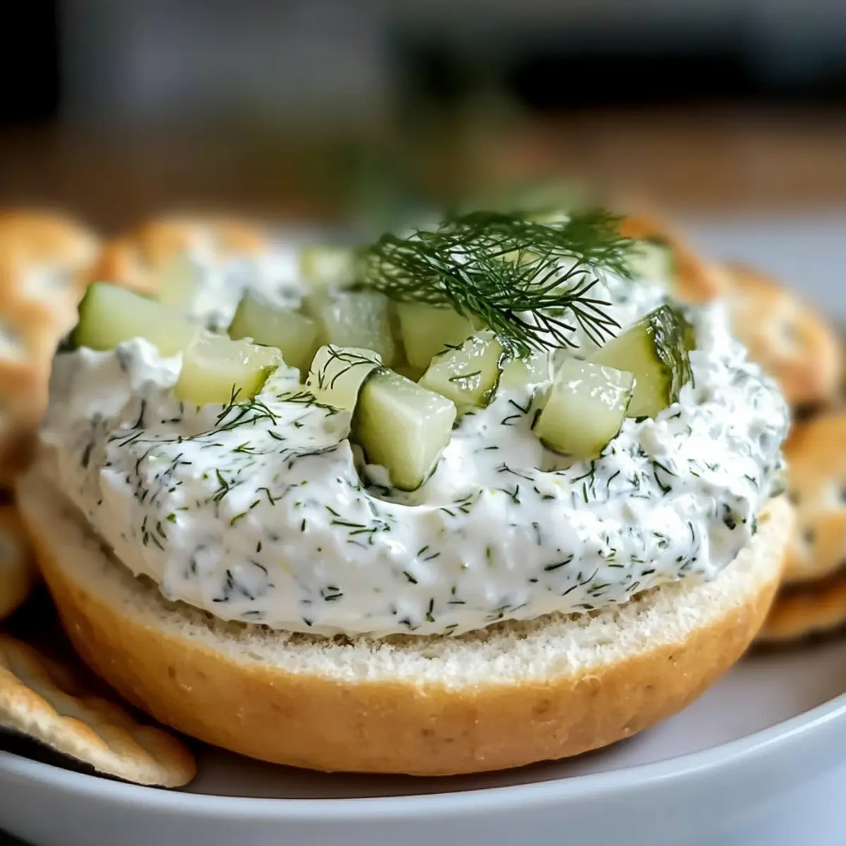 Irresistibly Tangy Dill Pickle Cream Cheese Spread
