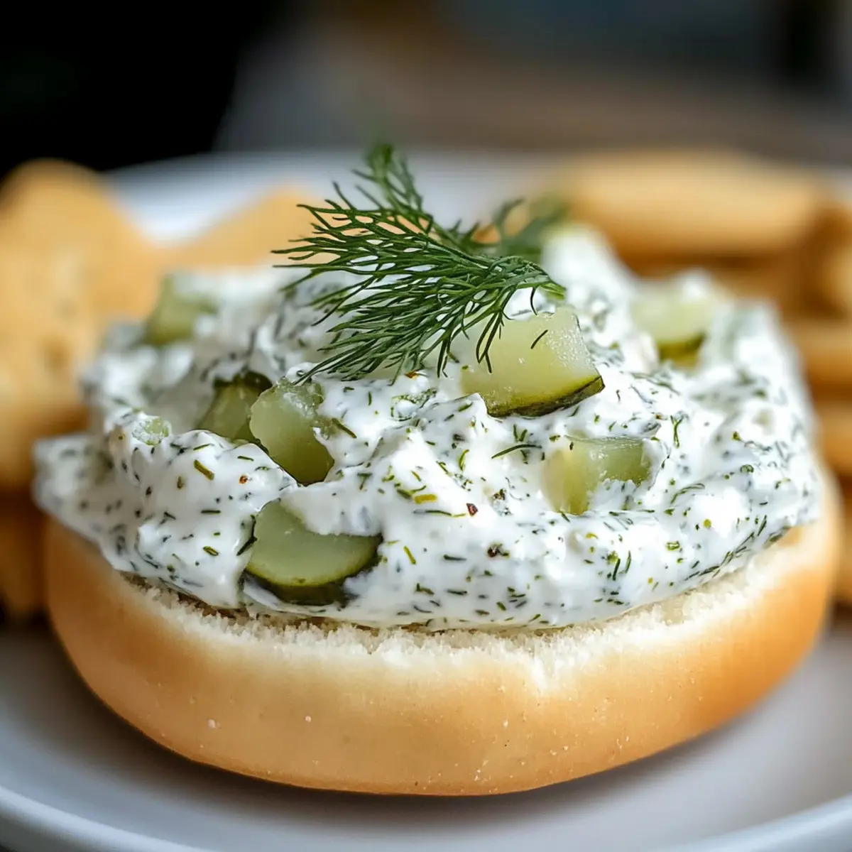 Irresistibly Tangy Dill Pickle Cream Cheese Spread